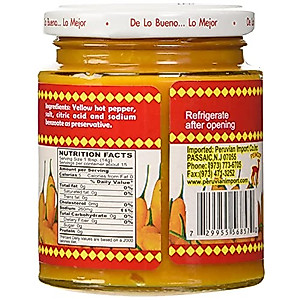 Inca's Food Aji Amarillo Paste - Hot Yellow Pepper Paste, 7.5 Oz Jar - Product of Peru