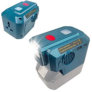 TPDL for Makita Powered Inverter Generator 200W, DC 18v to 110v AC Output, Portable Power Source USB Charger Adapter, for Makita 18v Power Station with LED Light