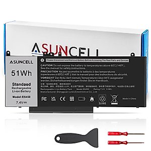ASUNCELL 51Wh G5M10 Battery for Dell Latitude 14 E5450 5450 15 E5550 5550 12 E5250 5250 3150 3160 3550 Series VMKXM 451-BBLN G5M10 08V5GX 5XFWC, 7.4V 4-Cell