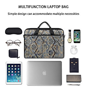 Vintage Boho Laptop Computer Bag Waterproof Shoulder Messenger Bag 13-15 inch Durable Laptop Tote Bag with Shoulder Strap Handle Lightweight Crossbody Briefcase