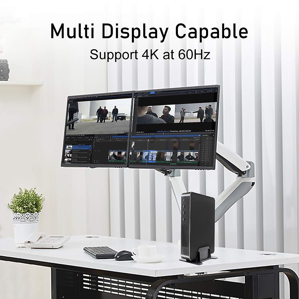 msecore Micro Computer Server, Mini Desktop PC with Xeon E3-1231V3, GeForce GTX1650 4G, 16G RAM| 256G SSD, 4K, DisplayPort, HDMI, WiFi, Bluetooth, Multi-Screen Display, Win11 Pro