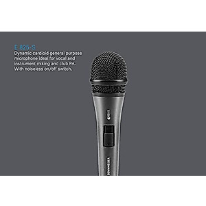 SENNHEISER E825-S Handheld Cardiod Dynamic Microphone with On/Off Switch