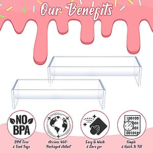 6 Pcs Clear Cracker Tray for Serving Rectangular Cracker Holder for Serving Trays Clear Food Display Stands for Party Acrylic Cracker Dish Biscuit Stand Cracker Server for Home (U Shape)