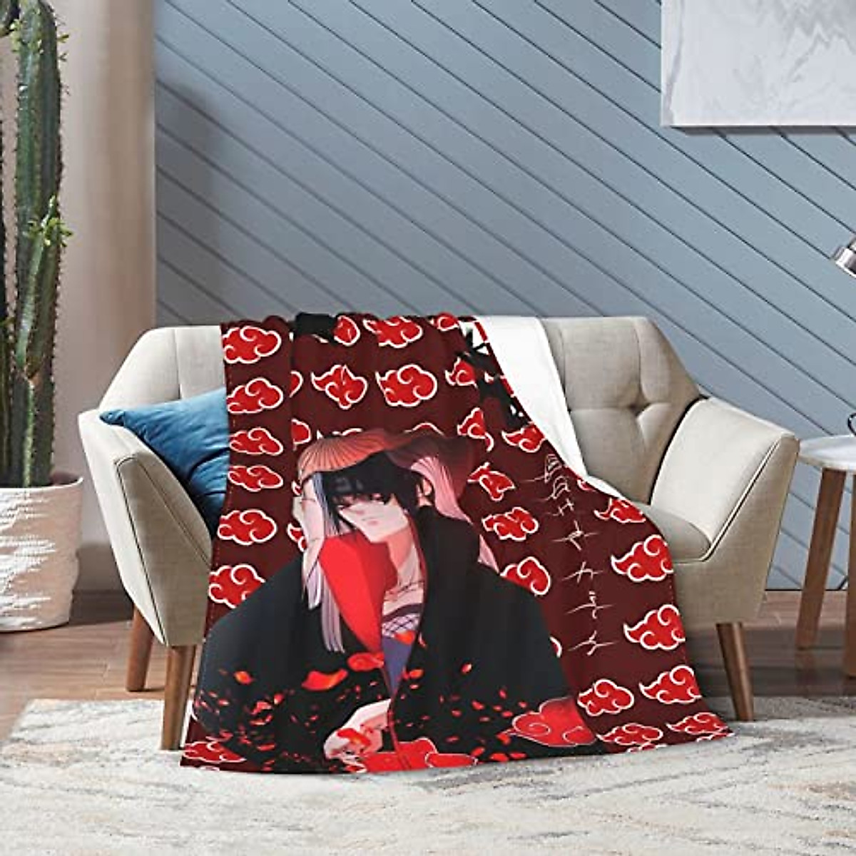 WsdFM Anime Blanket, Throw Blanket for Couch Bed Sofa Fleece Blankets Super Soft Fuzzy Warm Cozy Flannel Fleece Bed Blanket Lightweight Decorative Living Room 50*40inch