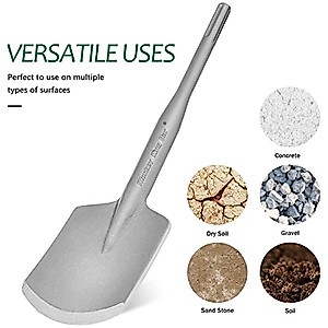 Monkey King Bar- 3/4 Sds Max Bits Chisel (18"x4.3") -Clay Spade Bit for for Demolition Hammer- Sds Max Chisel for Digs into Clay-Digging Shovel Bit