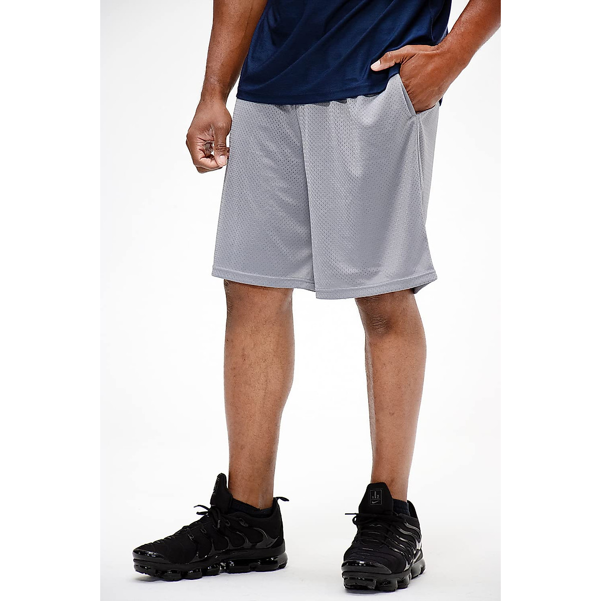 DEVOPS Men's 2-Pack Mesh Athletic Workout Basketball Running Mesh Shorts with Pockets