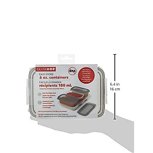 Skip Hop Baby Food Storage, Easy-Store 6oz. Containers, 3pack