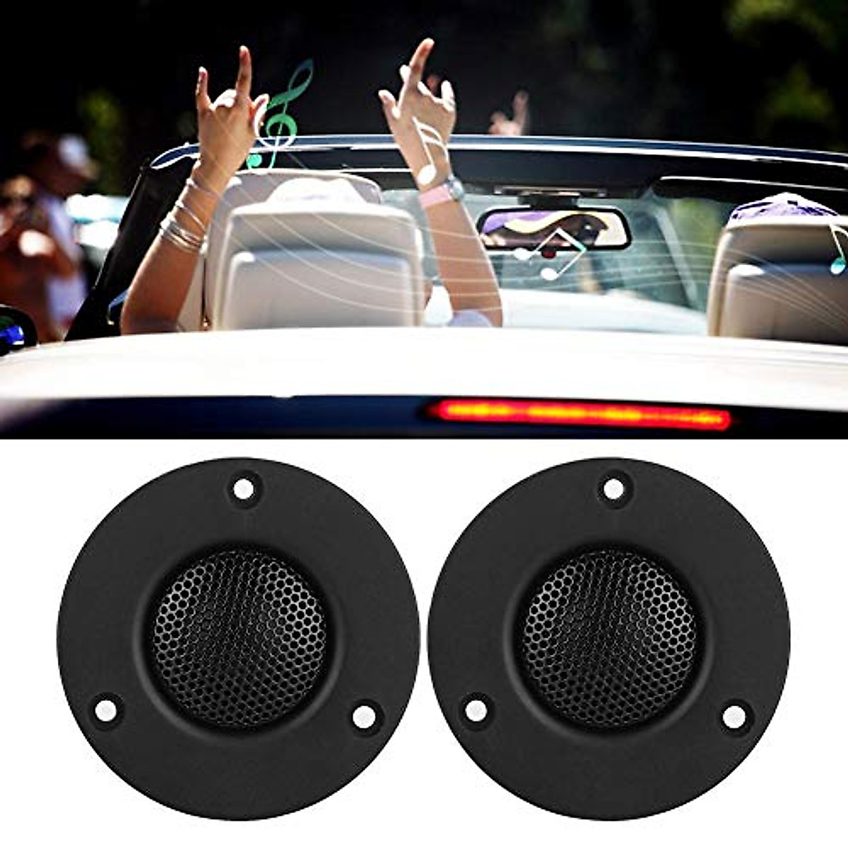 Alinory Dome Tweeter Speaker Diaphragm 2Pcs 25-core 25W B7 Pure Silk Film Magnet Dome Tweeter Treble Speaker Loudspeaker Diaphragm