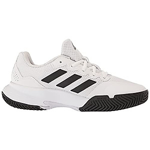 adidas Men's Gamecourt 2 Tennis Shoes, White/Core Black/White, 11