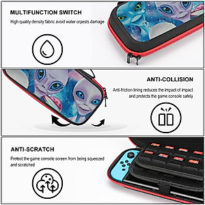 Aliens Carrying Storage Cases for Nintendo Switch Protective Portable Hard Shell Pouch Carrying Travel Game Bag