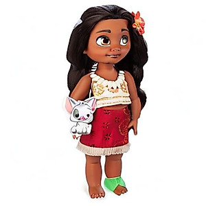 Disney Animators' Collection Moana Doll - 16 Inches Toy Figure, Molded Details, Fully Posable Toy in Satin Dress - Suitable for Ages 3+ Toy Figure