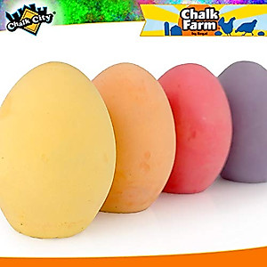 Regal Games Sidewalk Egg Chalk Glitter, Neon, Tie Dye, or Original Chalks (Regular)