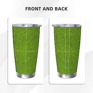WXZYFP Car cup (single silver rim), can use a straw or drink directly, easy to use.Green Grassland