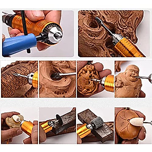 800W Flex Shaft Rotary Tool Electric Hanging Grinder Carver,Electric Multi-function Metalworking Tools Repair Kit,Foot Pedal Control,Metal Flexible Shaft,Suitable for Carving, Buffing, 23000 RPM