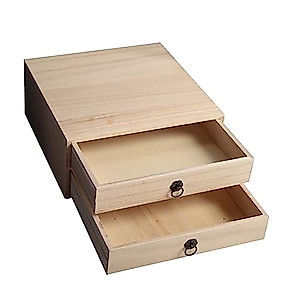 Amosfun 1pc Box Drawer Type Sundries Storage Container Cypress Drawer Sundries Organizer Container Storage Drawer Units Decoration Storage Containers