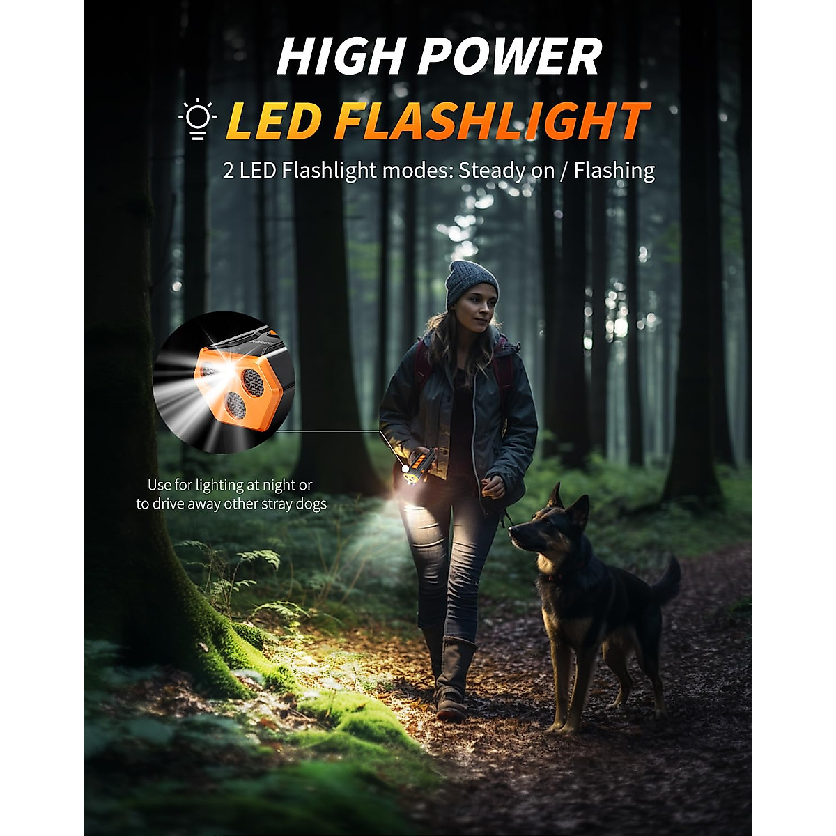 eladyne Ultrasonic Dog Bark Deterrent Devices, Anti Bark Dog Training & Behavior aids-3X Sonic Emitters 4 Modes 50ft Range Control－Barking Silencer Indoor & Outdoor, Rechargeable