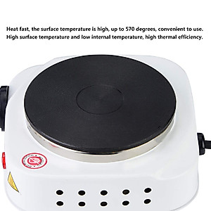 Portable Electric Mini Stove Hot Plate, High Temperature, Control, for Cooking Soup, Porridge, Hot Pot, Essential Home Appliance, 500W (US Plug 110V)