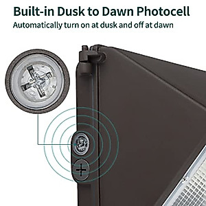 kadision 120W LED Wall Pack with Photocell, 15600LM 5000K 100-277V, Dusk to Dawn Outdoor Commercial Grade Lighting Fixture for Parking Lots, Warehouses, Yards, ETL/cETL Listed