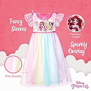 Disney Girls' Princess Fantasy Gown Nightgown, PRINCESS PARTY GOWN 4, 4T