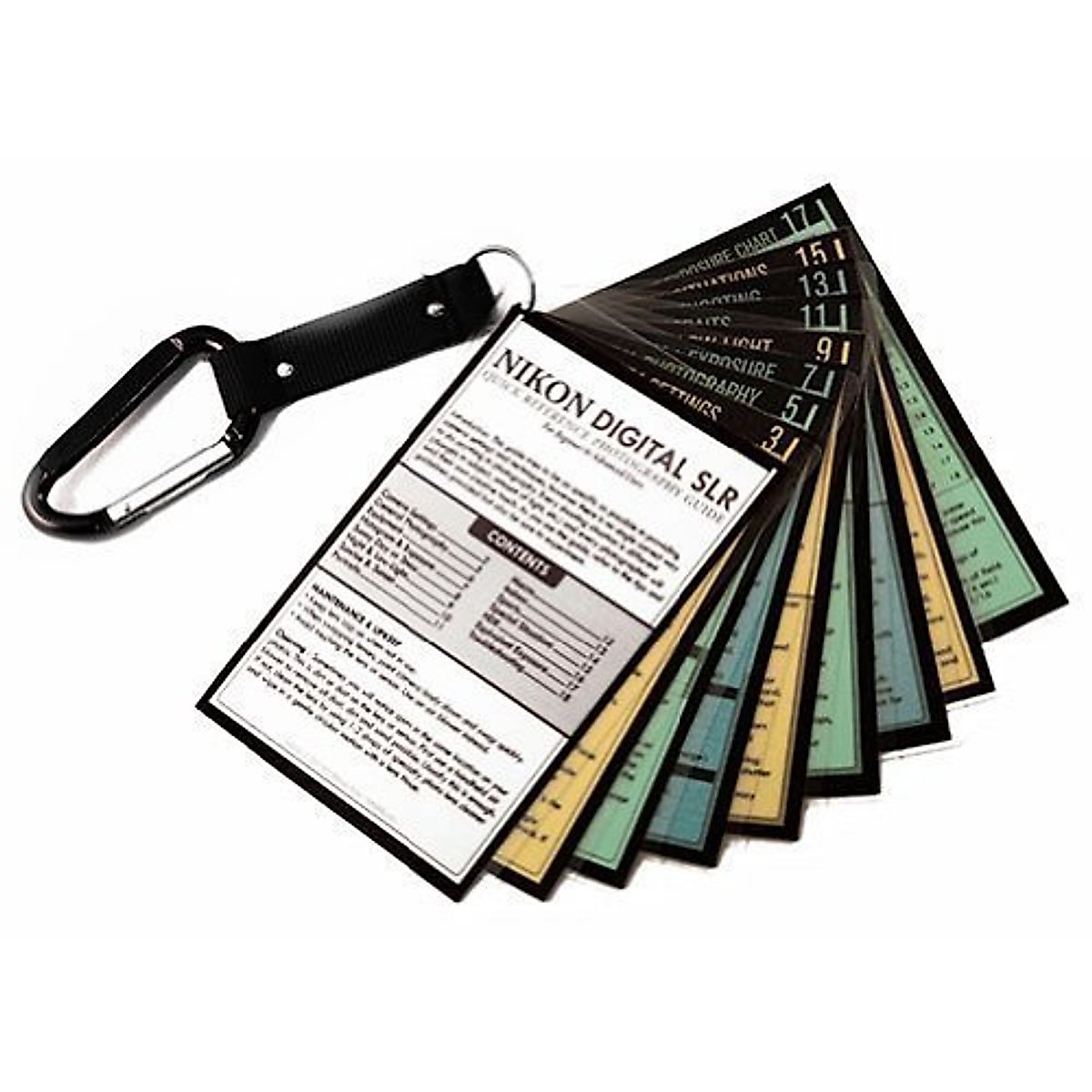 Whitecap Cheat Sheets for Nikon DSLR D3500 D5600 D7500 D3400 D3300 D5500 D5300 D7200 Z7 Z6 D850 D810 D610 D750 D500 Df D5 Tip Cards Camera Quick Guide