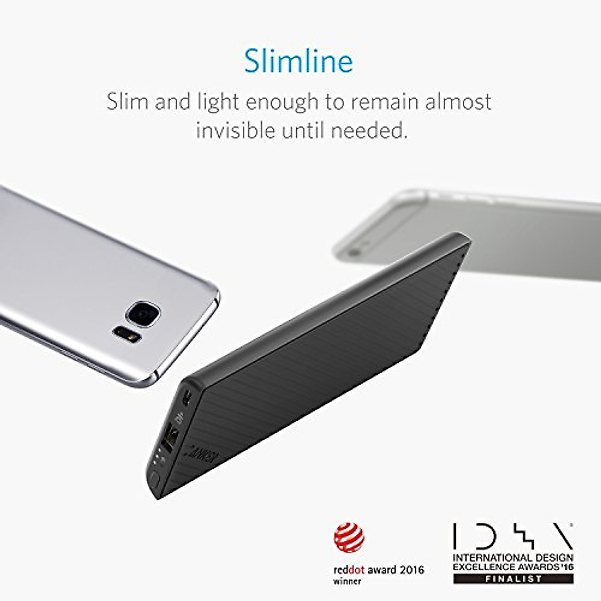 Anker PowerCore Slim 5000 Portable Charger, Ultra Slim 5000mAh External Battery with High-Speed Charging Technology, Pocket Friendly Power Bank, Perfectly Designed for Smartphones