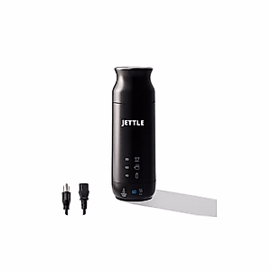 Jettle Electric Kettle - Travel Portable Heater for Coffee, Tea, Milk, Soup - Stainless Steel Travel Water Boiler tea pot with Temperature Control, LED, Automatic Power Off - 450ml, Kitchen Appliance