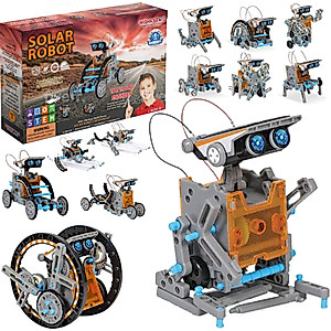 WISHKY TOYS STEM 12-in-1 Solar Robot Toys, Building Science Educational Experiment Kit for Kids Aged 8-12 | 190 Pcs Robotics kit for Kids, Young Engineer Gift for Boys Girls Aged 8-12 & Up