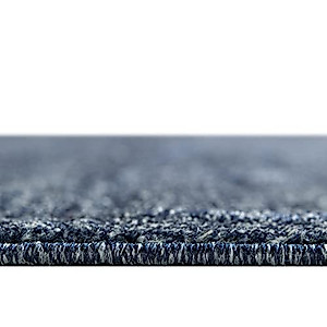 Rugs.com Angelica Collection Rug – 2' x 3' Navy Blue Medium Rug Perfect for Entryways, Kitchens, Breakfast Nooks, Accent Pieces
