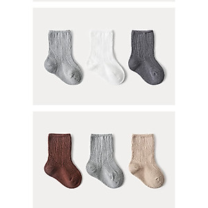 Adeimoo Newborn Cotton Socks Unisex Baby Solid color Sock Ankle Socks for Boy Girls Infant Toddlers 0-6 Months