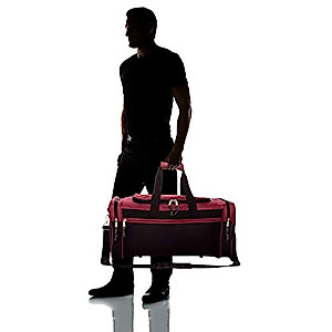 DALIX 21" Blank Sports Duffle Bag Gym Bag Travel Duffel with Adjustable Strap in Maroon