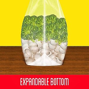 [ 10 COUNT ] super big bag x- large thick plastic bag - EXPANDABLE BOTTOM - SLIDER TOP - 5 GALLON SIZE - 3.5 MILL - for food, freezer, travel, organizaton, storage, moving, etc,