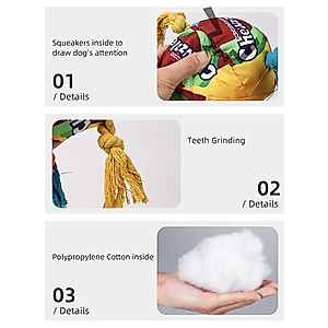 Squeaky Dog Toy - Durable Dog Toys for Aggressive Chewers, Squeaky Chew Toys for Aggressive Chewers Large Breed, Tough Dental Chew Dog Toys for Large Medium Breed. Clean Dog Teeth (Ball)