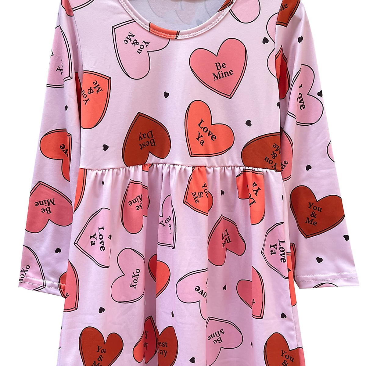 Toddler Baby Girl Valentine's Day Outfit Dress Kids Love Heart Ruffle Boutique Party Dress Spring Summer Clothes Dress