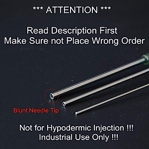 12 Pack - 1ml, 3ml, 5ml, 10ml Syringes each 3pcs with 14Ga, 16Ga, 18Ga and 20Ga Blunt Tip Needles and Storage Caps(Luer Lock)