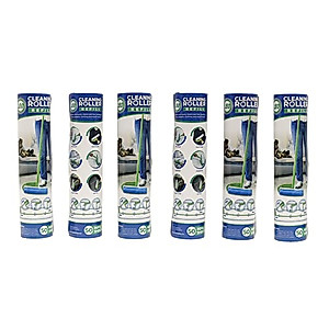 Leo Cleaning Lint Roller Refill (6 Packs 300 Sheets) for Pet's Hairs Lint Remover & Household Cleaning Great for Dog and Cat Hair Suitable for Most Large Lint Rollers, mega Rollers, 10in Wide Rollers