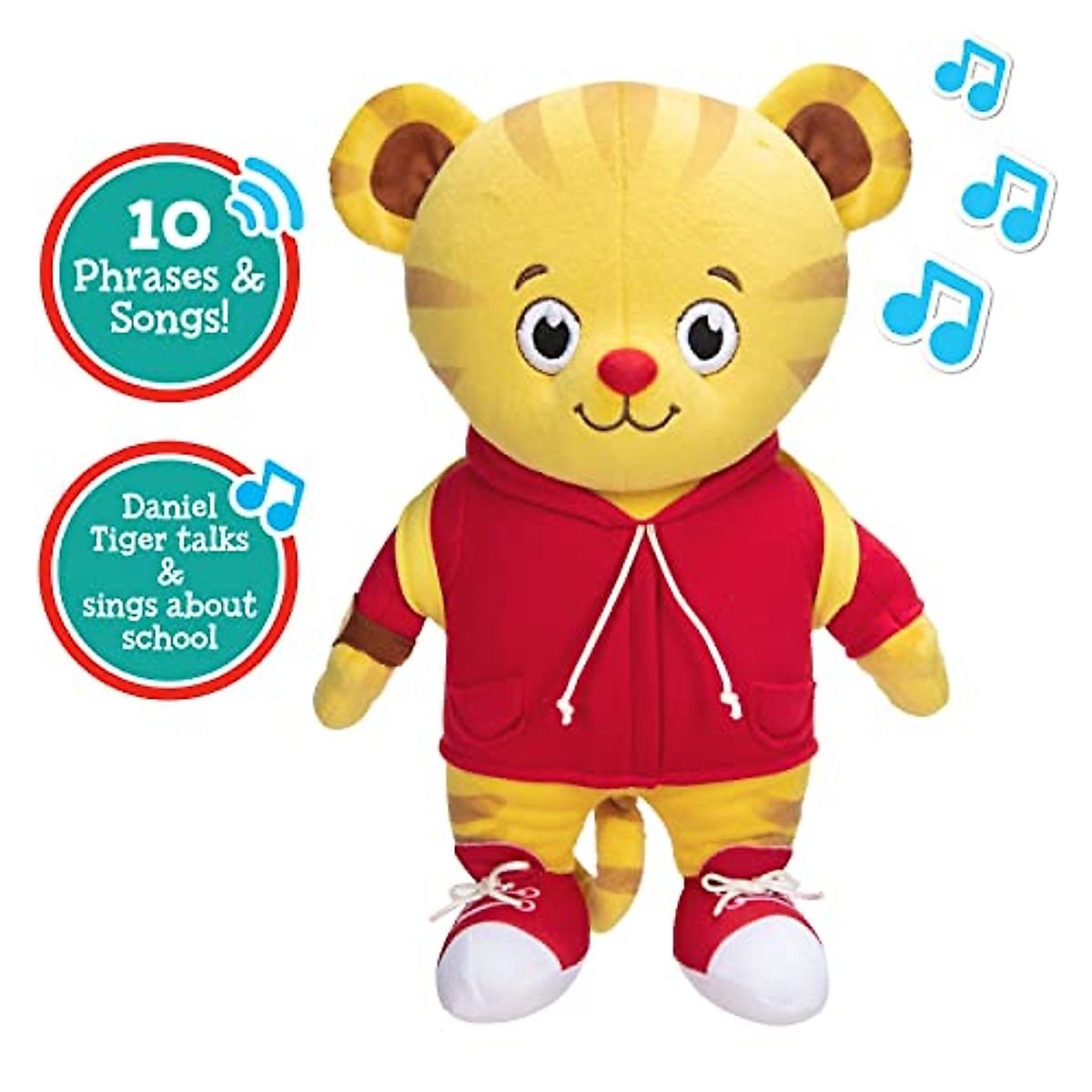 Daniel Tiger's Neighborhood Plush Daniel Tiger Back to School Feature Plush with Tigey and Backpack featuring Music, Sounds, and Phrases!