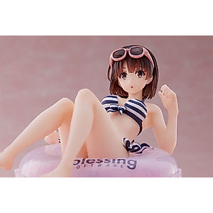 Figure, How to Raise A Boring Girlfriend, Pool Party, Katou Megumi, Anime Game Character, About 10cm High, Static Table Decoration, Room Decoration Model, Handmade Model