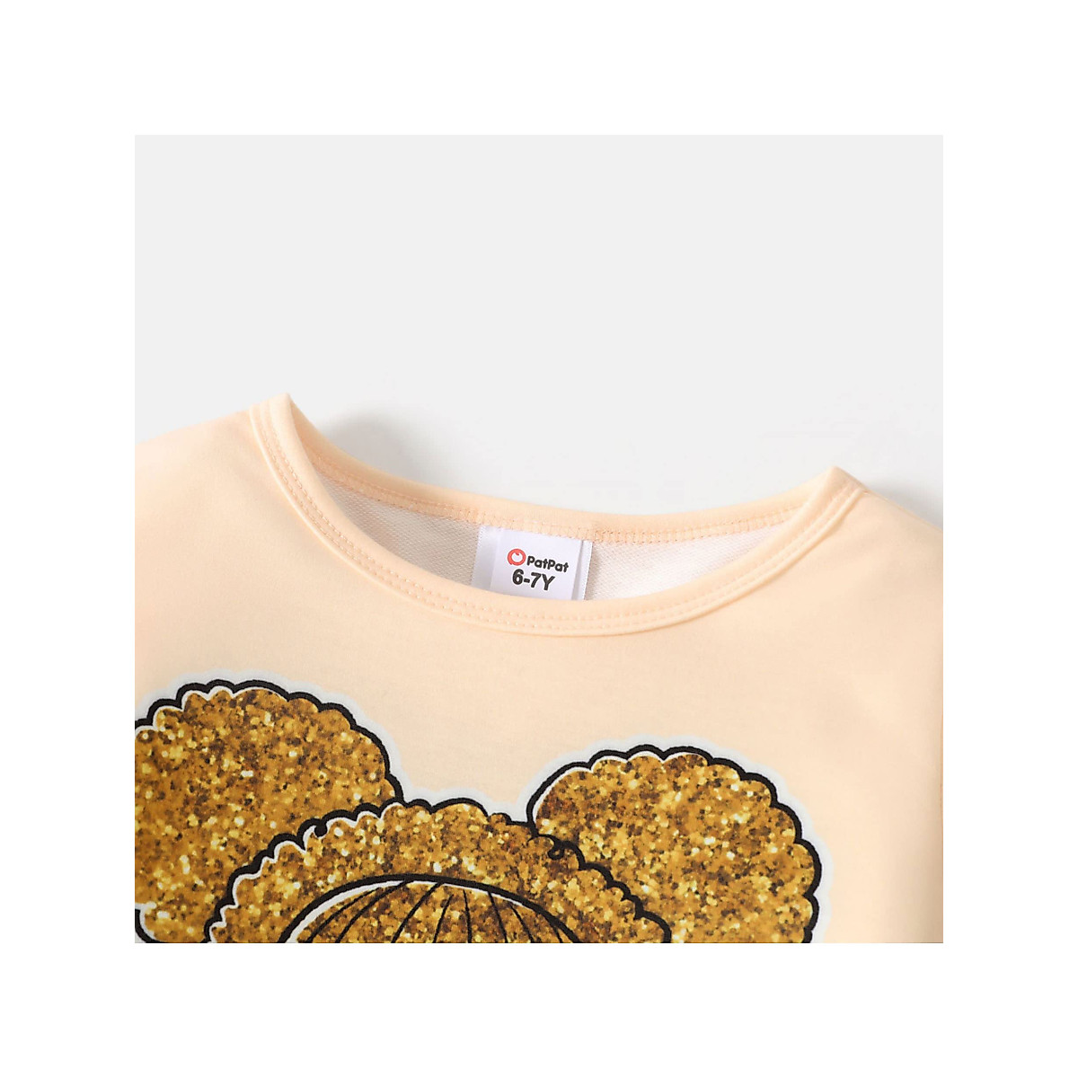L.O.L. Surprise! Little Big Girls Longsleeve T-Shirt Crewneck Pullover Sweatshirt Apricot 9-10 Years