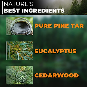 Pine Tar Soap for Men, 4oz Scented Pure Pine Tar Bar Soap for Man – All Natural Cleansing Body Wash & Face Cleanser for Itchy Skin, Eczema, Psoriasis – Manly Smelling Skincare Handcrafted in the USA