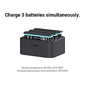 Insta360 ONE X2 Battery & Fast Charge Hub Bundle - Includes Fast Charge Hub + 2 Batteries (1630mAh) for Insta360 ONE X2 360 Camera (3 Items)