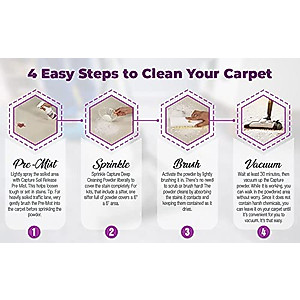Capture Pre-Mist Soil Release for Carpet Dry Cleaner - Carpet Cleaning Pre Spray - Loosen Juice, Coffee & Wine Spill and Tough Rug Stains Eliminator - Multi-Purpose Cleaning Essentials (24oz)