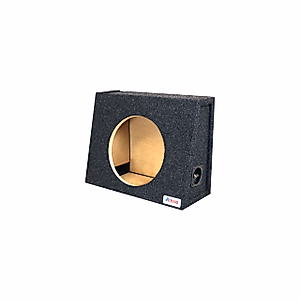Bbox Single Vented 12 Inch Subwoofer Box - Universal Wedge Truck Enclosure - Premium Subwoofer Box Improves Audio Quality, Sound & Bass - Car Subwoofer Boxes & Enclosures with Nickel Finish Terminals