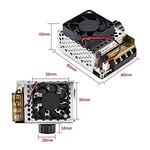 SCR Electric Voltage Regulator Dimmer Temperature Controller Motor Speed Controlling Module Board With Cooling Fan (110V AC 4000W )
