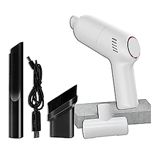 XTAUTO Portable Car Vacuum Cleaner Cordless, High Power Handheld Vacuum Cleaner for Car/Home/Office Detailing and Cleaning, Wet/Dry Use, 120W/8000Pa/4000mAh Rechargeable Li-ion Battery (White)