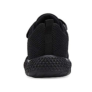 Casbeam Kids Breathable Sneakers Mesh Lightweight Easy Walk Casual Sport Strap Athletic Running Shoes for Boys Girls 050 All Black 34