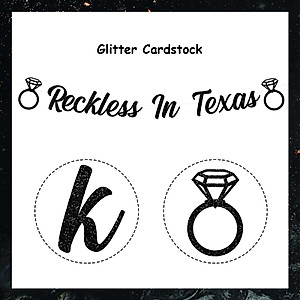 Sursurprise Reckless In Texas Banner Sign for Texas Bachelorette Party Austin Bridal Shower Decorations Destination Bach Engagement Wedding Party Supplies