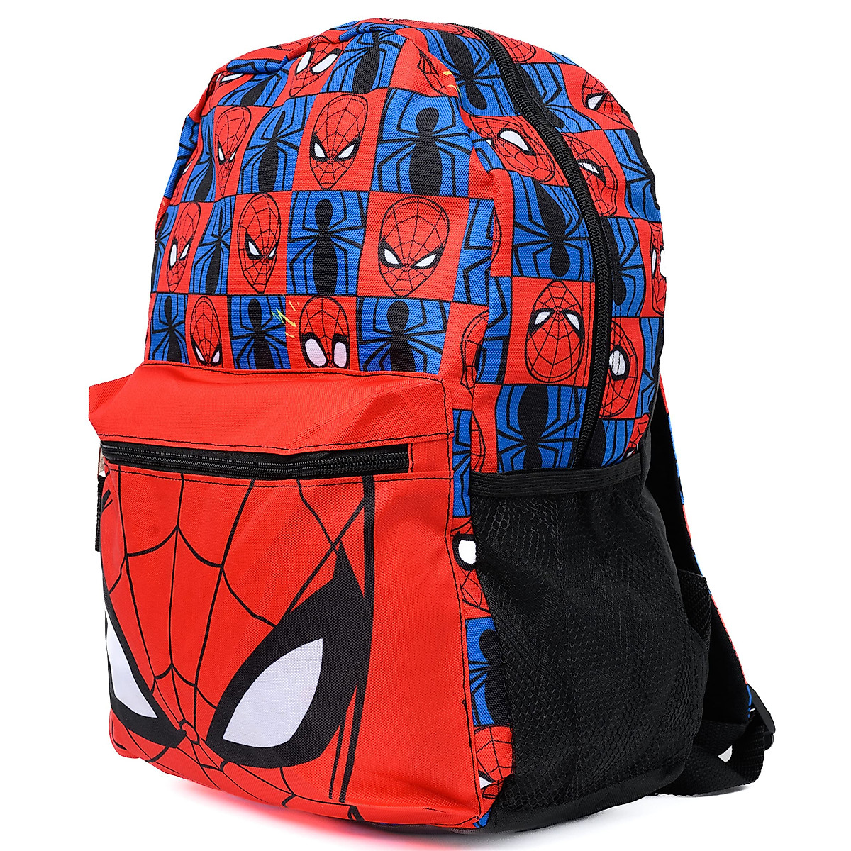 Marvel Spider-Man 16" Backpack Cargo Bag All Over Print Side Mesh Pockets
