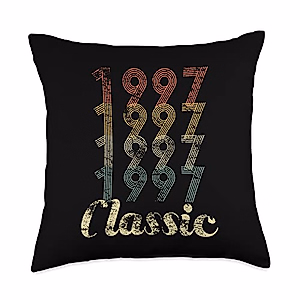 26 Year Old Birthday Gifts & Co. 26th Birthday Vintage Men Women Born 1997 26 Years Old Throw Pillow, 18x18, Multicolor