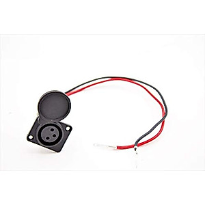 NAUGHTBEELHONGTEWU SMP SUPER MOTOR PARTS SHYLE XLR Charging Port Socket with Cap (3-Position) Compatible with Currie GT Schwinn Ezip Izip EVO Scooter