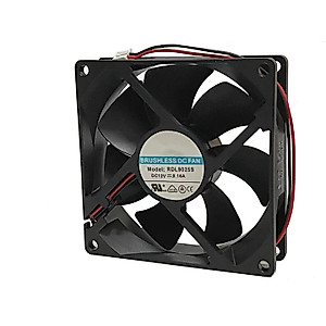 RDL9025S DC12V Brushless DC Fan, 0.16A 9025 2-Wire Cooling Fan